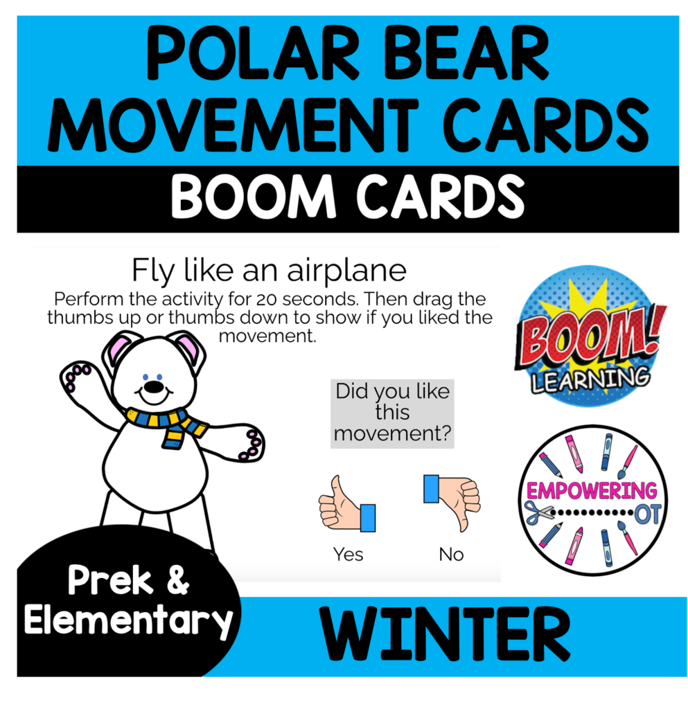 Polar Bear Movement Cards BOOM CARDS - Empowering OT Resources