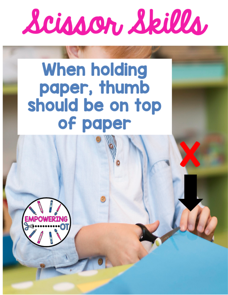 Tips for supporting scissor skills: stabilizing the paper - Empowering ...