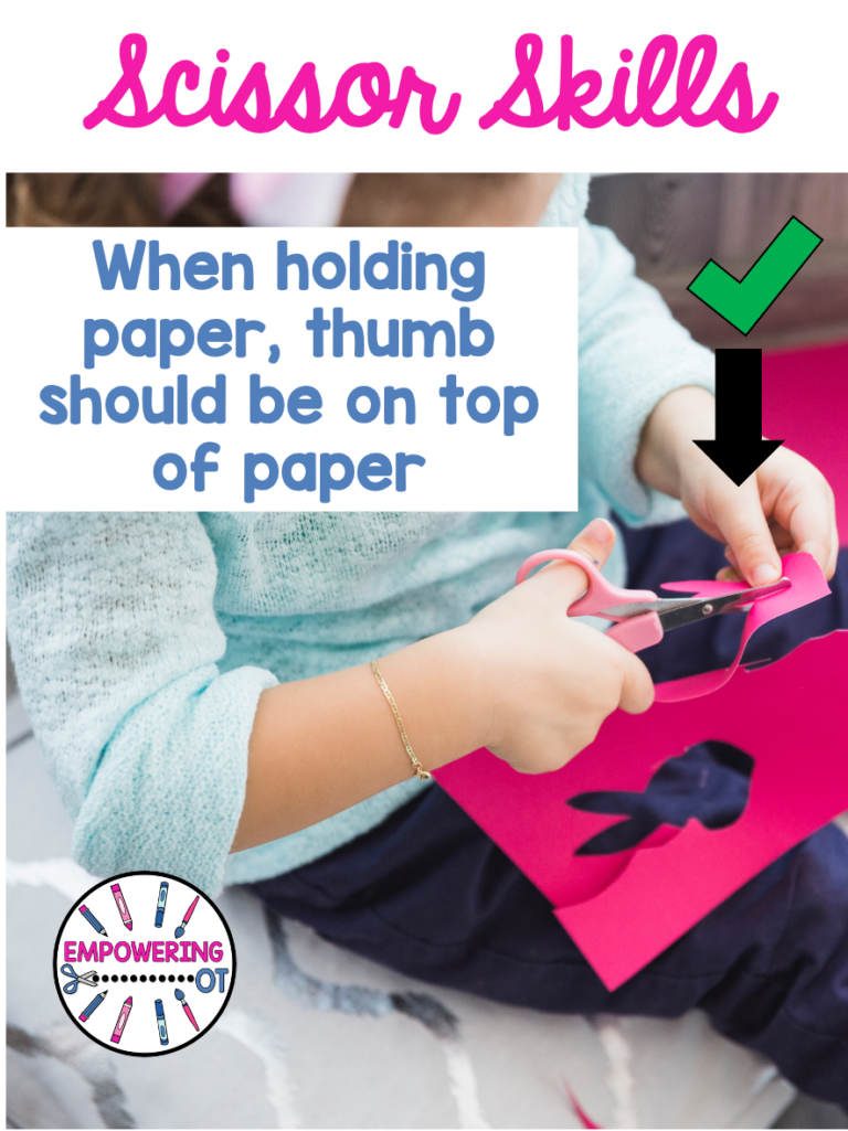 Tips for supporting scissor skills: stabilizing the paper - Empowering ...