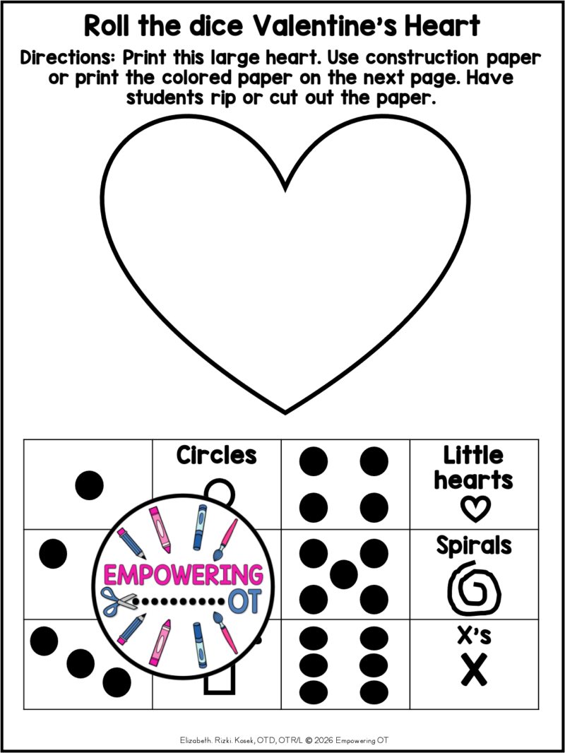 Valentine’s Day Occupational Therapy Activities for Fine Motor and ...